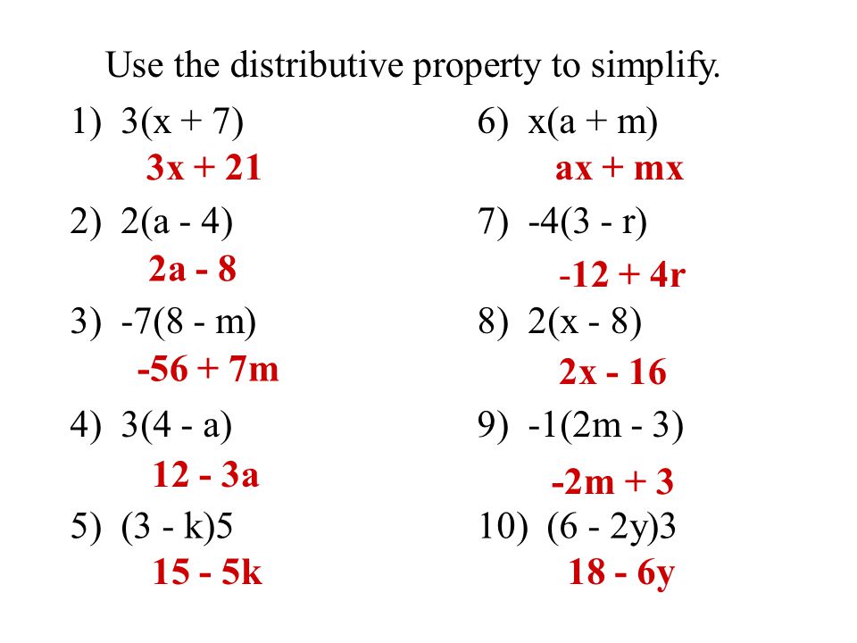 FSB Distributive Property Mrs Mayer s Math Class